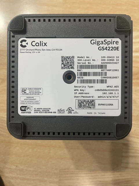 BRAND NEW CALIX GigaSpire GS4220E WiFi Router $200.00 - PicClick