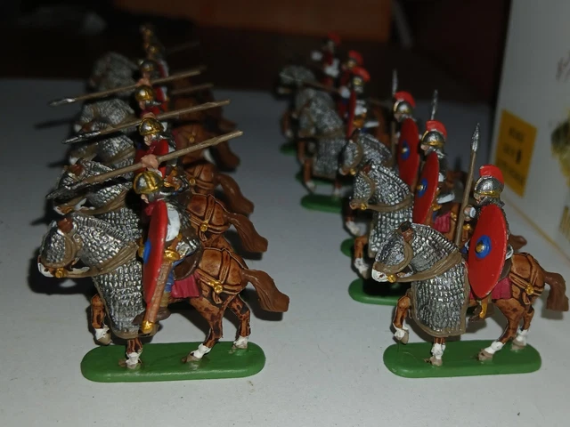 PAINTED SOLDIERS 1/72 20mm - LATE ROMAN MEDIUM CAVALRY- ROMAN WARS x 12 ...