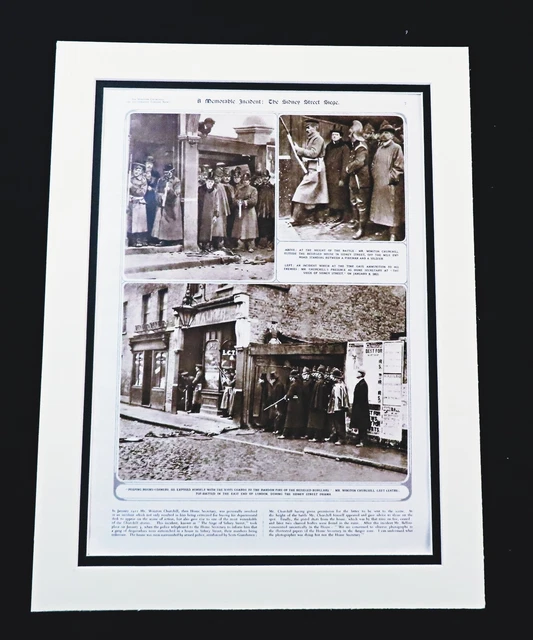 WINSTON CHRUCHILL SYDNEY Street Siege Bataille De Stepney London ...