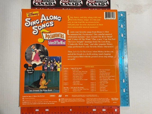DISNEY SING ALONG Songs - Pocahontas - Colors of the Wind [ Laserdisc ...
