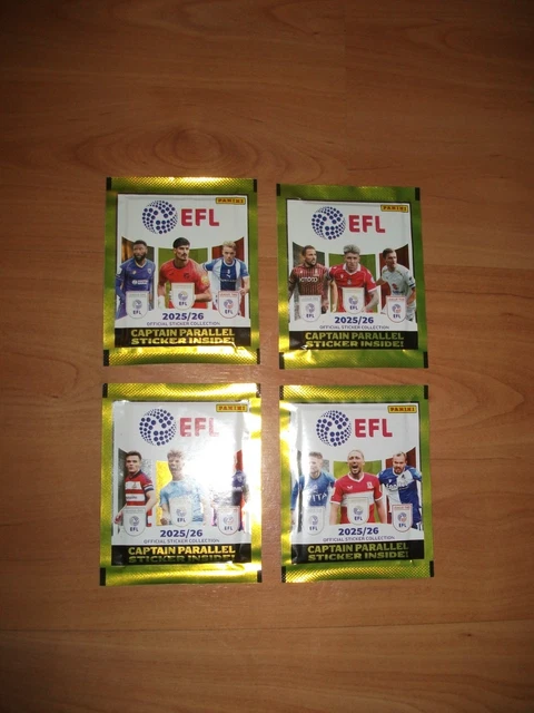 PANINI EFL 2025-2026 - 5 Gold sticker packets, Gold Captain Parallel ...