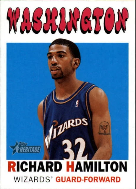 2000-01 TOPPS HERITAGE Washington Wizards carte basketball #170 Richard ...