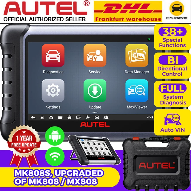 2025 AUTEL MAXICOM MK808S Pro PROFI OBD2 Diagnosegerät Auto Scanner ...