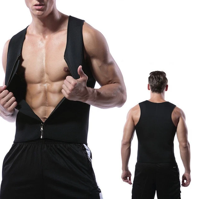 NEOPRENE SWEAT VEST Elastic Men Sauna Fitness Vest for Daily Wear ...