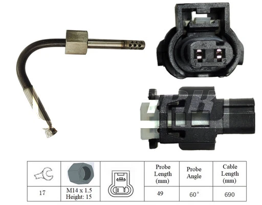 LEMARK LXT181 SCARICO Gas Sensore Temperatura Egts Ricambio 9058800 EUR 130,48 - PicClick IT