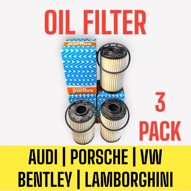 3 PACK OEM Purflux L1048 Oil Filter Audi Q7 Q8 Vw Porsche Cayenne Macan ...
