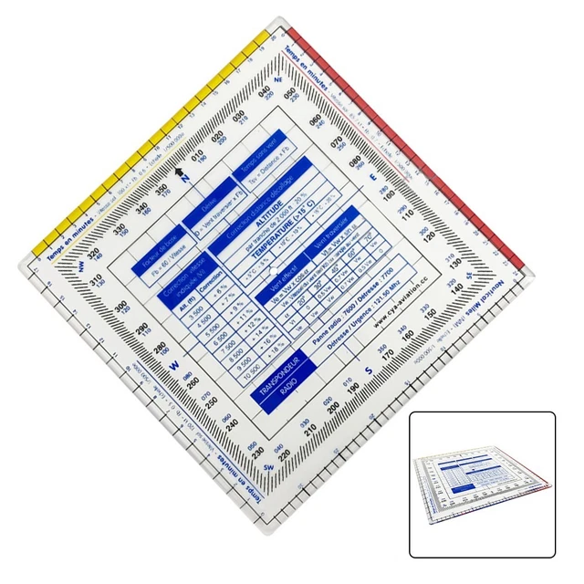 AVIATION NAVIGATION RULER with Calibration for Flight and Vector ...