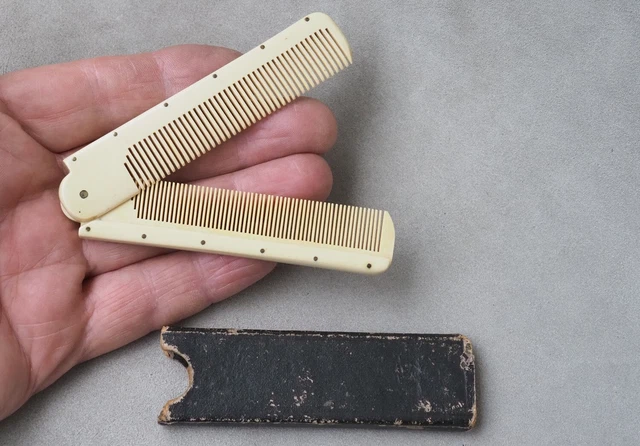 ANCIEN PEIGNE À moustache 19ème antique mustache comb kamm mit ...