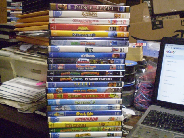 (27) DREAMWORKS CHILDREN'S DVD Lot: (3) HTTYDragon (4) Shrek Croods ...