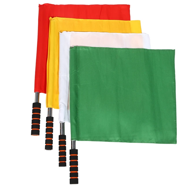 4 PCS REFEREE Flag Handheld Signal Flags Racing Conducting Checkered £11.68 - PicClick UK
