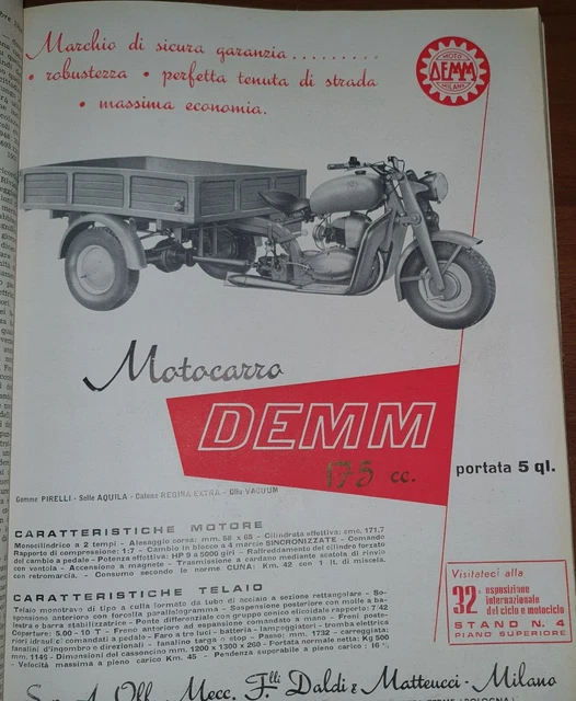 MOTOCARRO DEMM - Advert Pubblicita' D'epoca Advertis Adv-Ml21 EUR 7,00 ...
