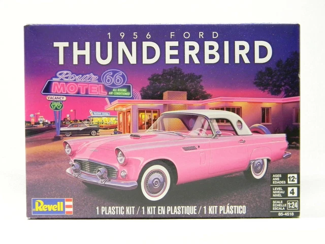 REVELL 1956 FORD THUNDERBIRD PLASTIC MODEL CAR KIT 1:24 SCALE sk4 RMX85 ...