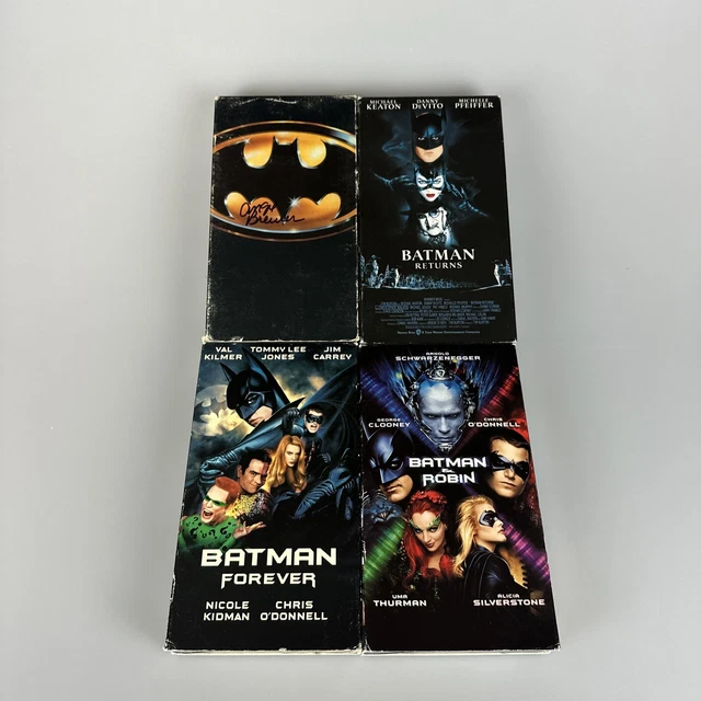 (4) VINTAGE MOVIE Lot VHS Batman Batman Returns Batman Forever Batman ...