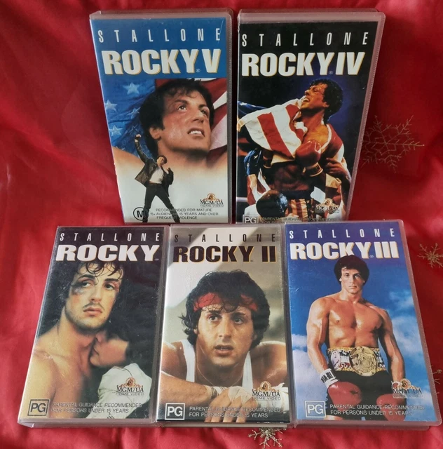 THE COMPLETE ROCKY Collection 1-5 VHS Video Box Set from 1995 Sylvester ...