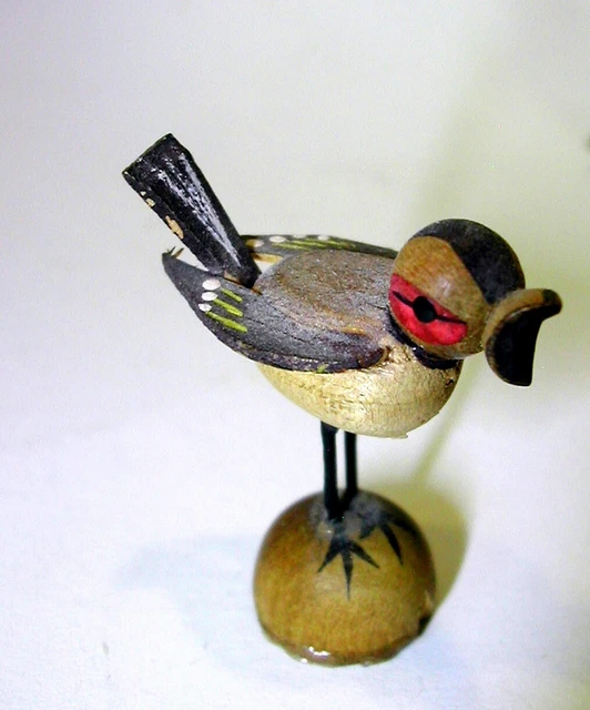 MINI VOGEL KARL Max Dittmann Erzgebirge alt Miniatur Setzkasten Holz ...