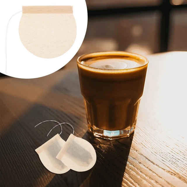 100 PCS PAPER Tea Bags Empty Round 75 mm for Leaf Tea and Herbs $16.69 ...