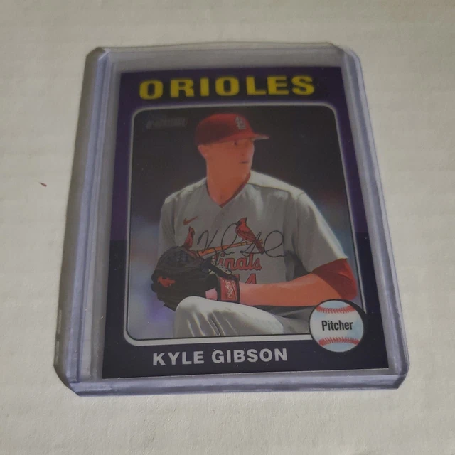 2024 TOPPS HERITAGE-KYLE Gibson-Orioles #269 Rifrattore viola EUR 7,37 ...