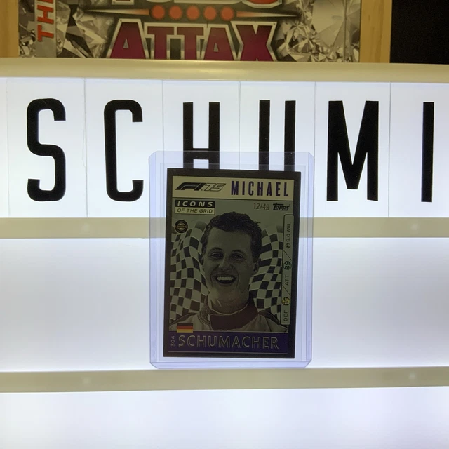 TOPPS 🇮🇳 TURBO Attax F1 2025 #304 Michael Schumacher Diamond Grey Num ...