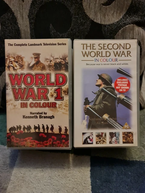 VHS VIDEO TAPE Set World War 1 in Colour & The Second World War in ...