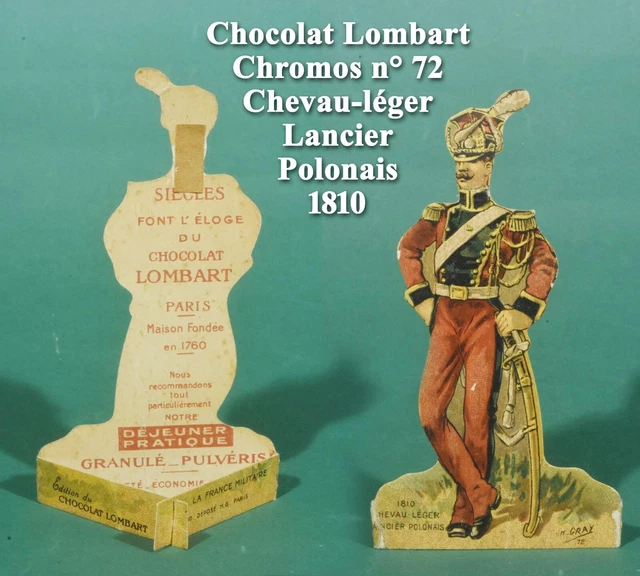 CHOCOLAT LOMBART, CHROMOS n° 72 Chevau-léger Lancier Polonais 1810 EUR ...