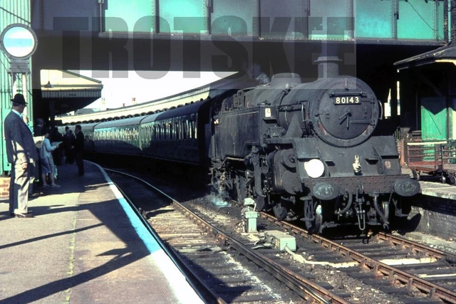 35MM SLIDE BR British Railways Steam Loco 80143 Class 4MT c1966 Original £3.99 - PicClick UK