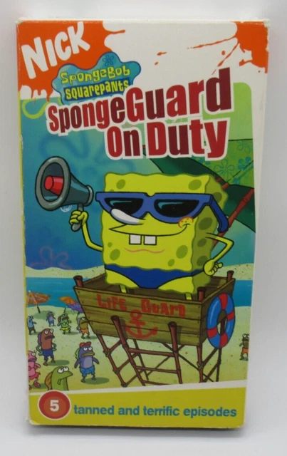 SPONGEBOB SQUAREPANTS: SPONGEGUARD On Duty Animated Vhs Video, 5 Tanned ...