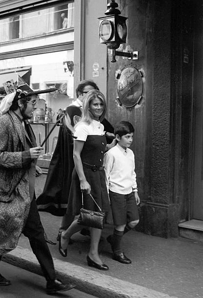 MARISA ALLASIO AND her son Carlo Giorgio walking on via Condotti R- Old ...