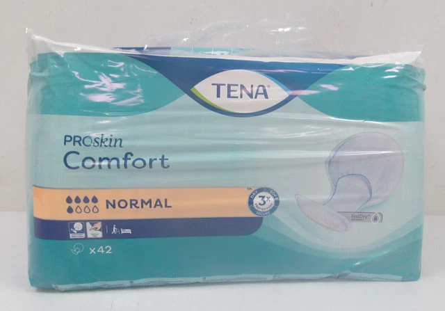 TENA PROSKIN COMFORT Normal Incontinence Pads 5 Drops - Pack of 42 £5.99 - PicClick UK