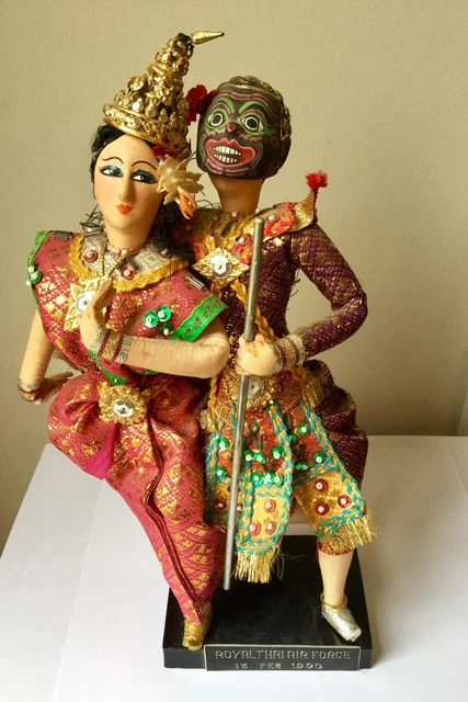 RARE VINTAGE THAI Classic dancing Khon Tosakanth Demon King Ramakien ...