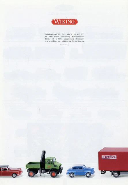 WIKING MODELLAUTOS KATALOG 1999 brochure model cars Modellautoprospekt ...