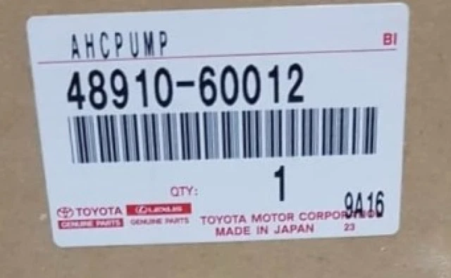 TOYOTA GENUINE LAND Cruiser AHC Height Control Pump & Motor 48910-60012 ...