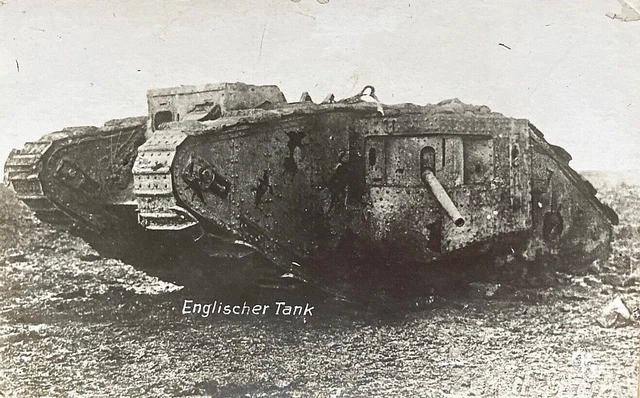 ORIGINAL! WW1 BRITISH Mark Iv Male Tank Photo Postcard Rppc £71.35 ...
