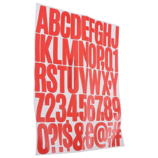 RED MAILBOX NUMBERS 2 Inch Alphabet Stickers Letter Stickers DIY £5.70 ...
