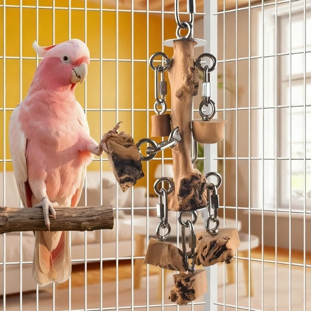 MULTIPLE SIZE BIRD Cage Chew Toy Natural Untarnished Building Conure ...