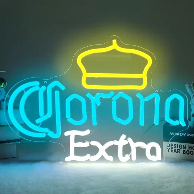 CORONA EXTRA NEON Sign Beer Neon Lights Signs for Wall Decor Man Cave ...