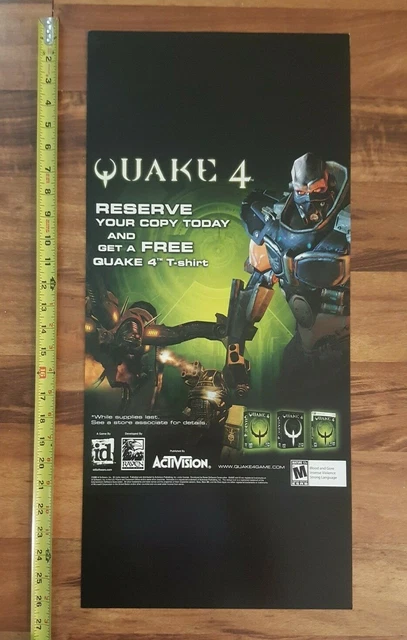 LOGICIEL D'IDENTIFICATION DE Panneau D'affichage De Magasin De Jeux Vidéo Quake 4 X-Box 360 / Pc ...