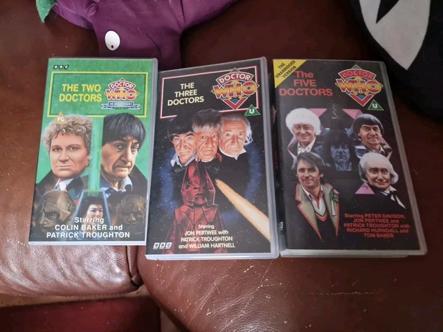 DOCTOR WHO VHS The Two Doctors, The Three Doctors, The Five Doctors £7. ...