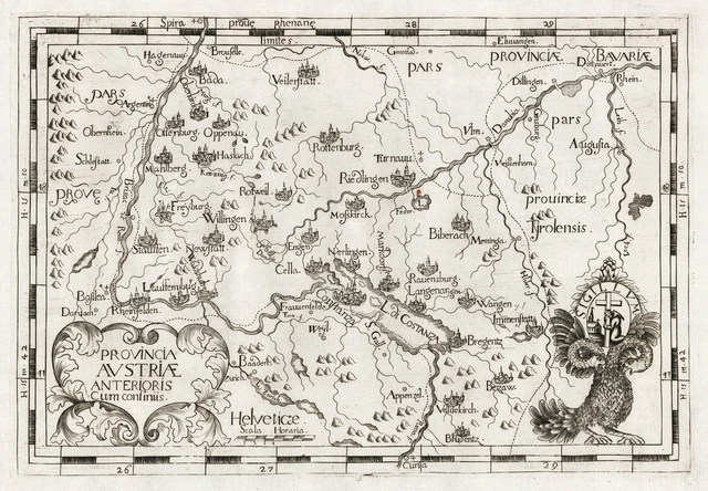 ÖSTERREICH AUSTRIA KAPUZINER Capuchin map Karte Montecalerio ...