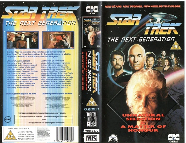 STAR TREK TNG Next Gen VHS Video Tape Cover Cassette 17 £0.49 - PicClick UK