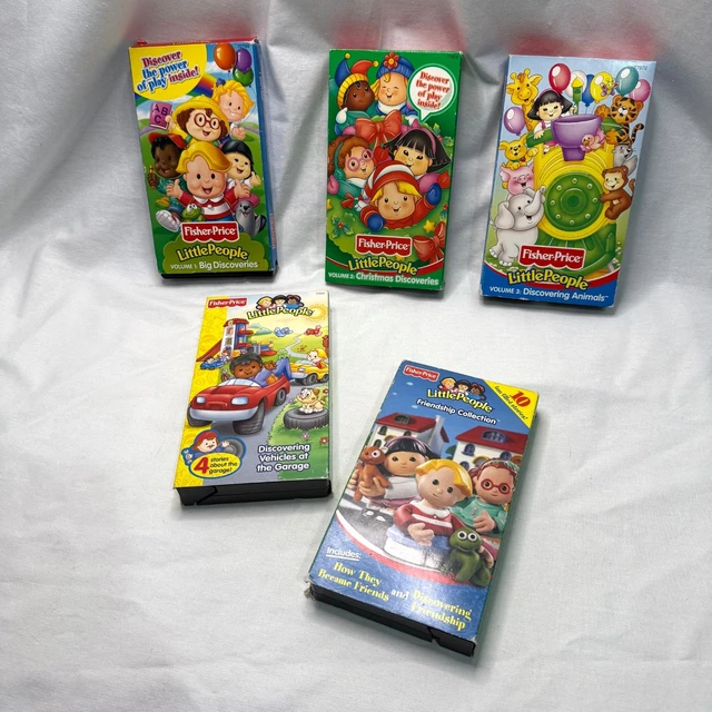 5 FISHER PRICE Little People VHS Volume 1 2 3 Discovering Vehicles ...
