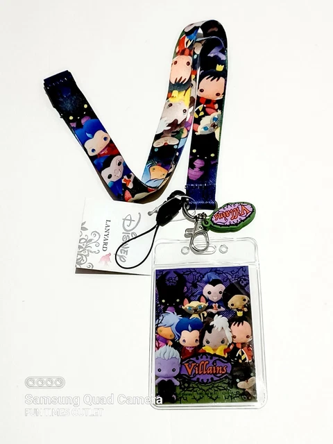 DISNEY BABY VILLAINS Evil Queen Maleficent Cruella Lanyard Keychain I.d ...
