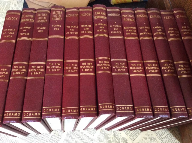VINTAGE ENCYCLOPEDIAS 'THE New Educational Library' Books - Odhams ...
