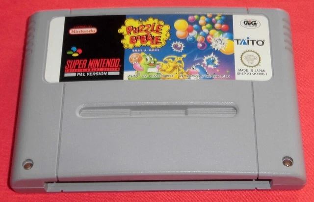SUPER NINTENDO PUZZLE Bobble [PAL-NOE] SNES Sans Boîte Ni Notice ...