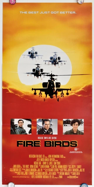 FIRE BIRDS ORIGINAL 1990 Australian cinema daybill movie poster RARE ...