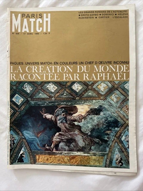 PARIS MATCH N° 836 - La création du monde vue par Raphaël (17 avril 1965) EUR 3,00 - PicClick FR