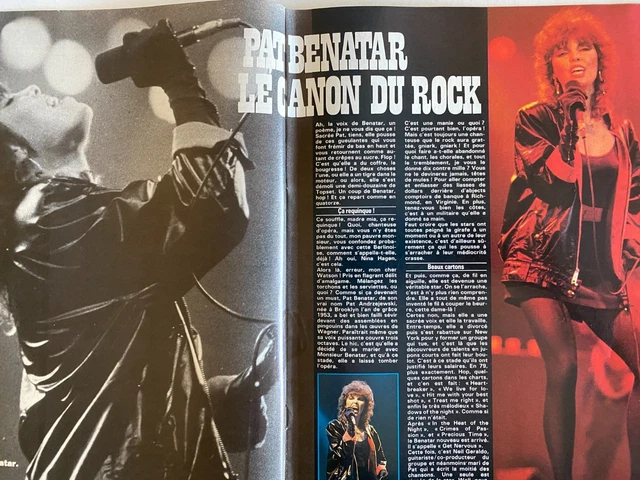 CLIPPING - COUPURE DE PRESSE ☆ PAT BENATAR ☆ Janvier 1983 ☆ 2 pages EUR ...