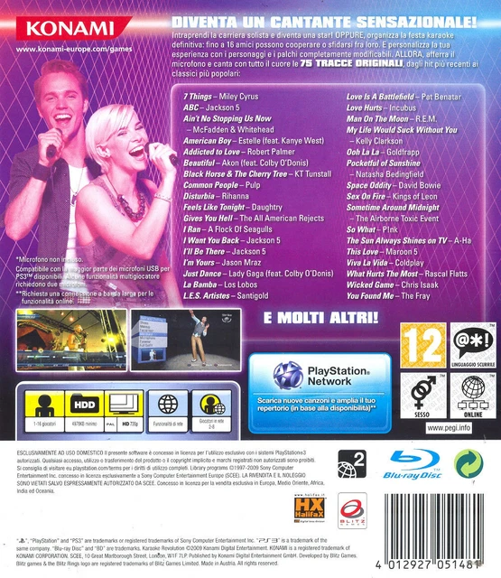 KARAOKE REVOLUTION PS3 PLAYSTATION 3 Konami EUR 21,92 - PicClick FR