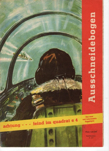 BASTELBOGEN DDR-AUSSCHNEIDEBOGEN DDR-ACHTUNG Feind im Quadrat e4 -Frösi ...