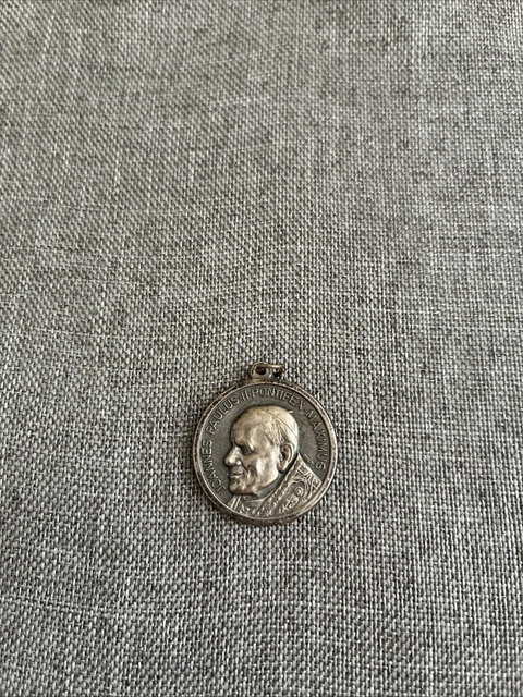 VINTAGE POPE JOHN Paul II Joannes Paulus II Pendant Medallion Silver ...