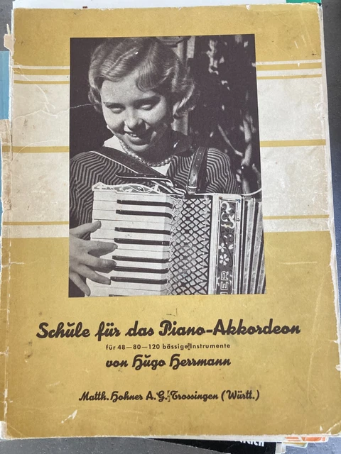 SCHULE FÜR DAS Piano-Akkordeon Hugo Herrmann Noten Akkordeon EUR 3,00 ...